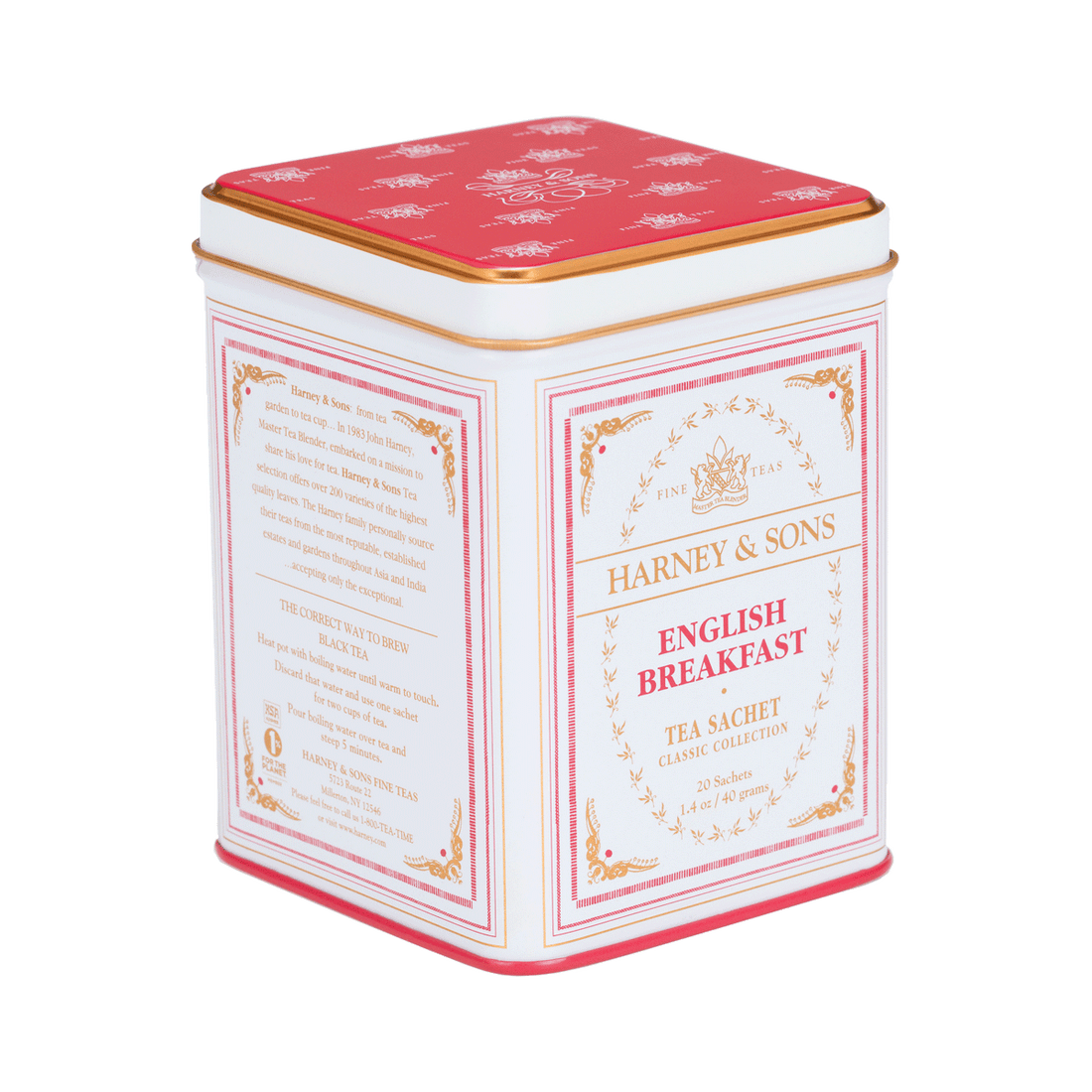 English Breakfast Classic Gift Tin of 20 Black Tea Pyramid Sachets